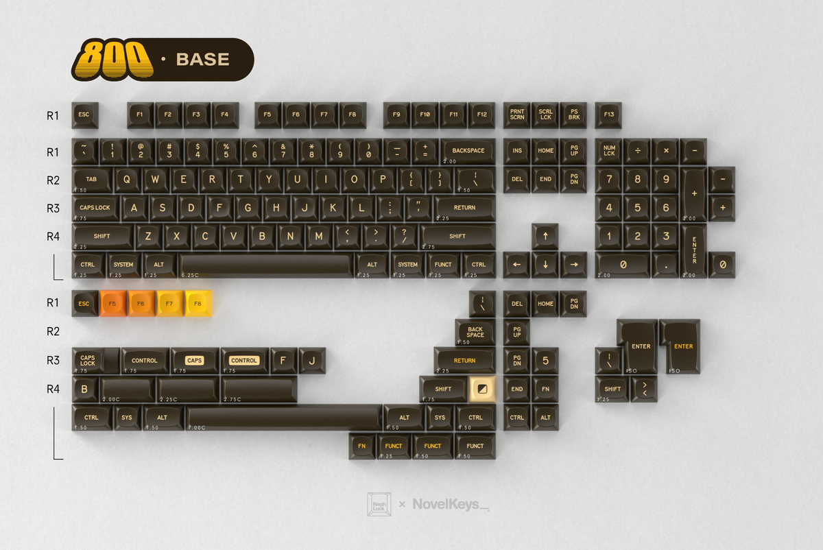 GMK MTNU 800 Keycaps