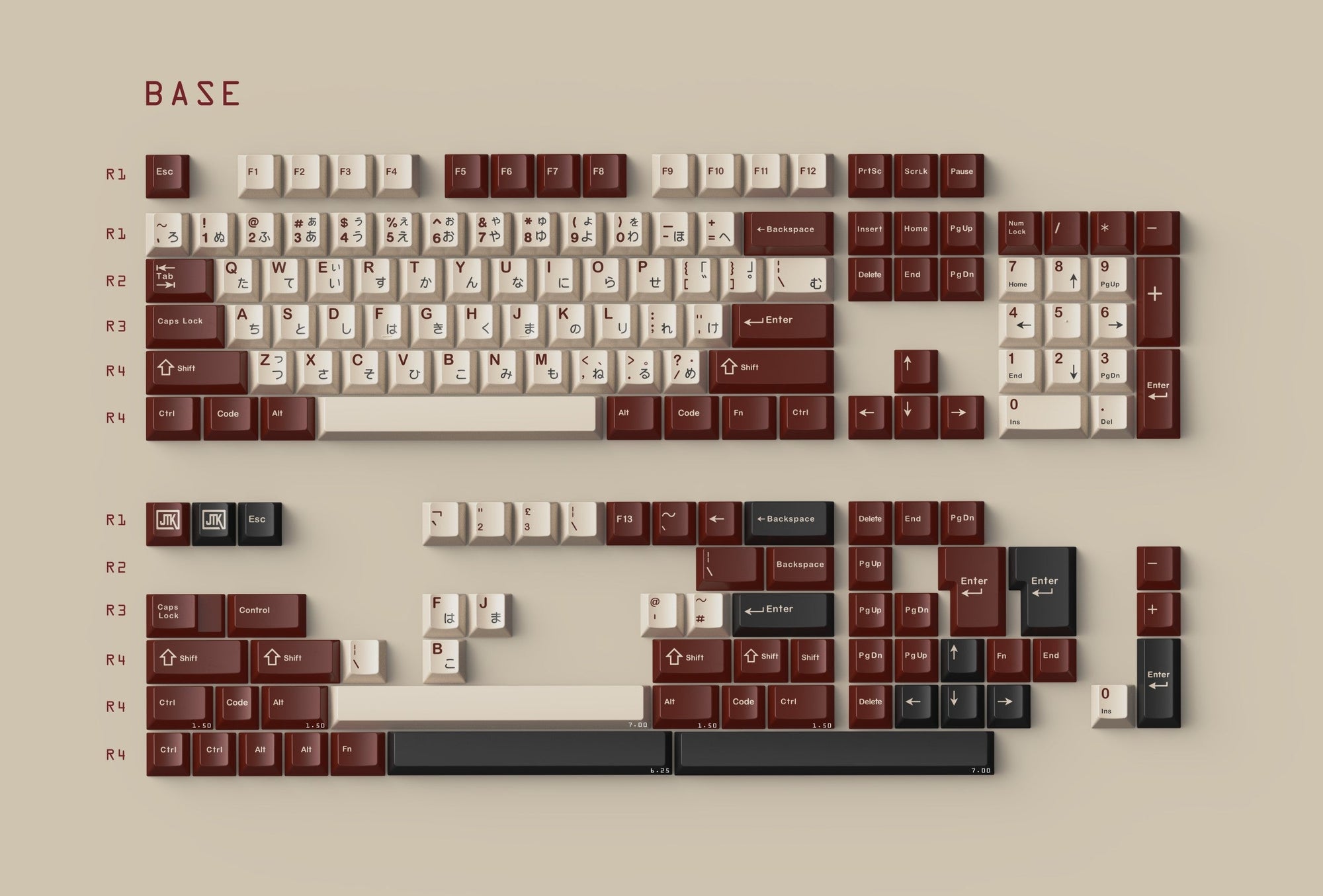 JTK Classic FC R2 Keycaps