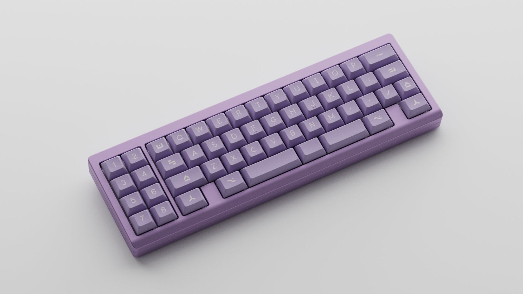 DSA White on Lilac Keycaps