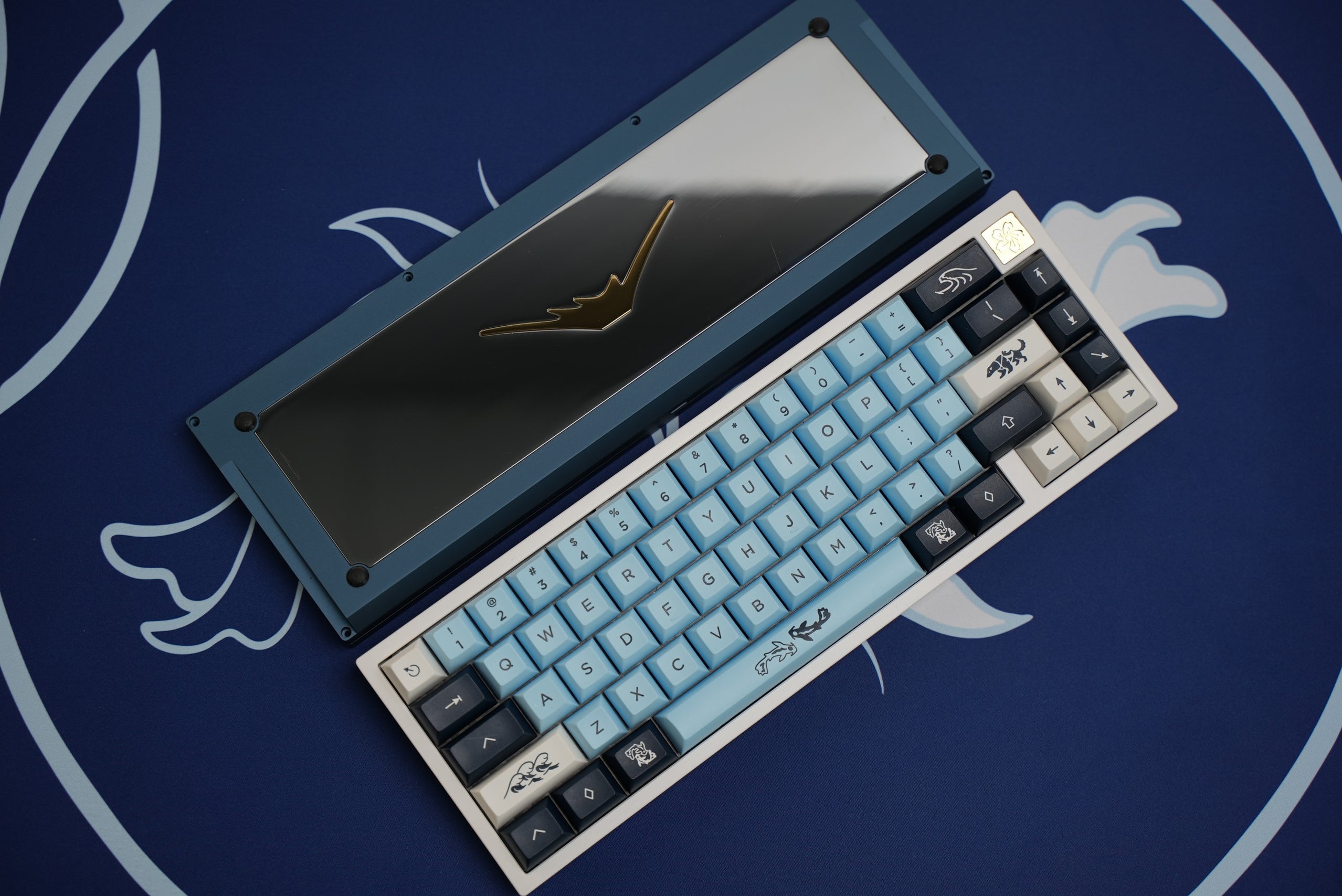 Fuji 65v2 Swirl Keyboard - Mizu Wave — Deskhero.ca Inc.