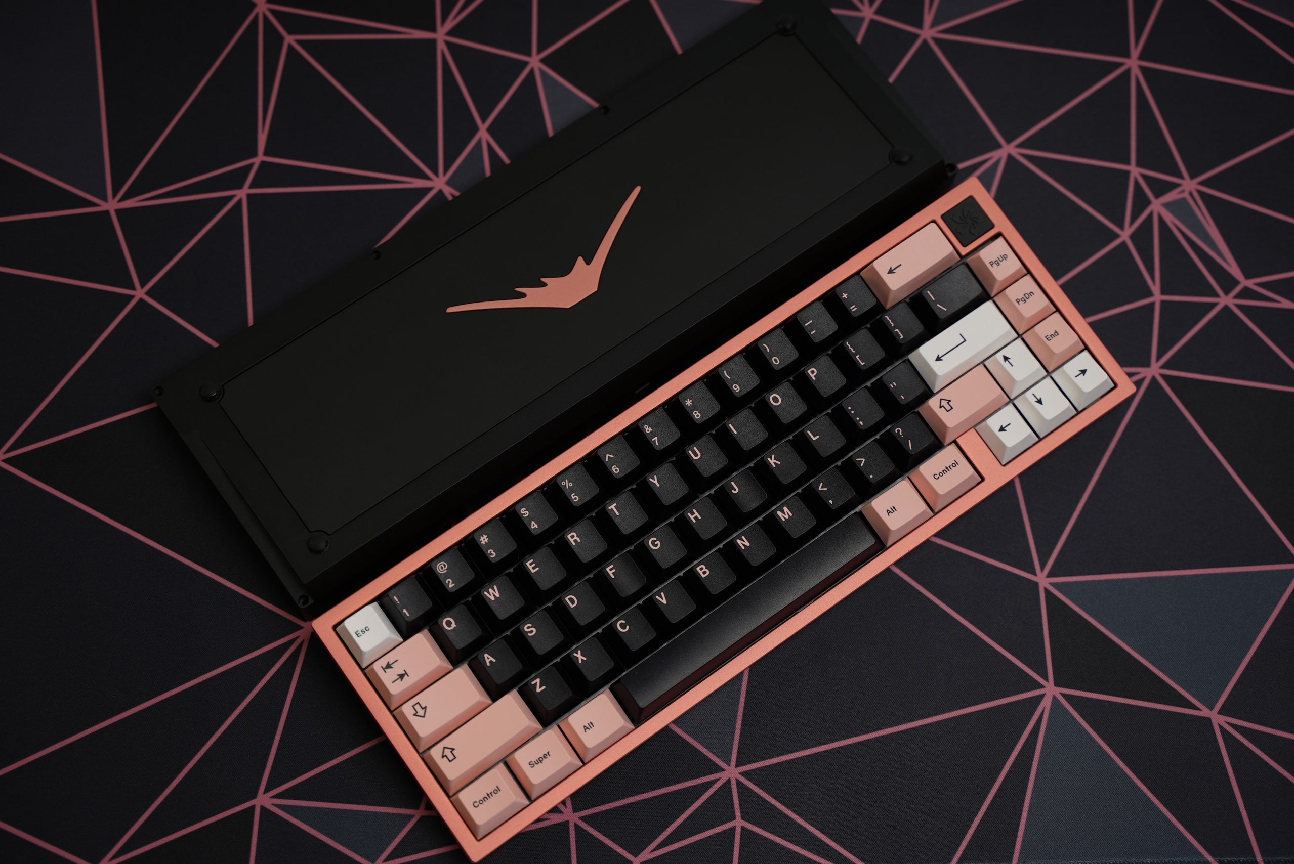 Fuji 65v2 Swirl Keyboard - PINKBLACK — Deskhero.ca Inc.