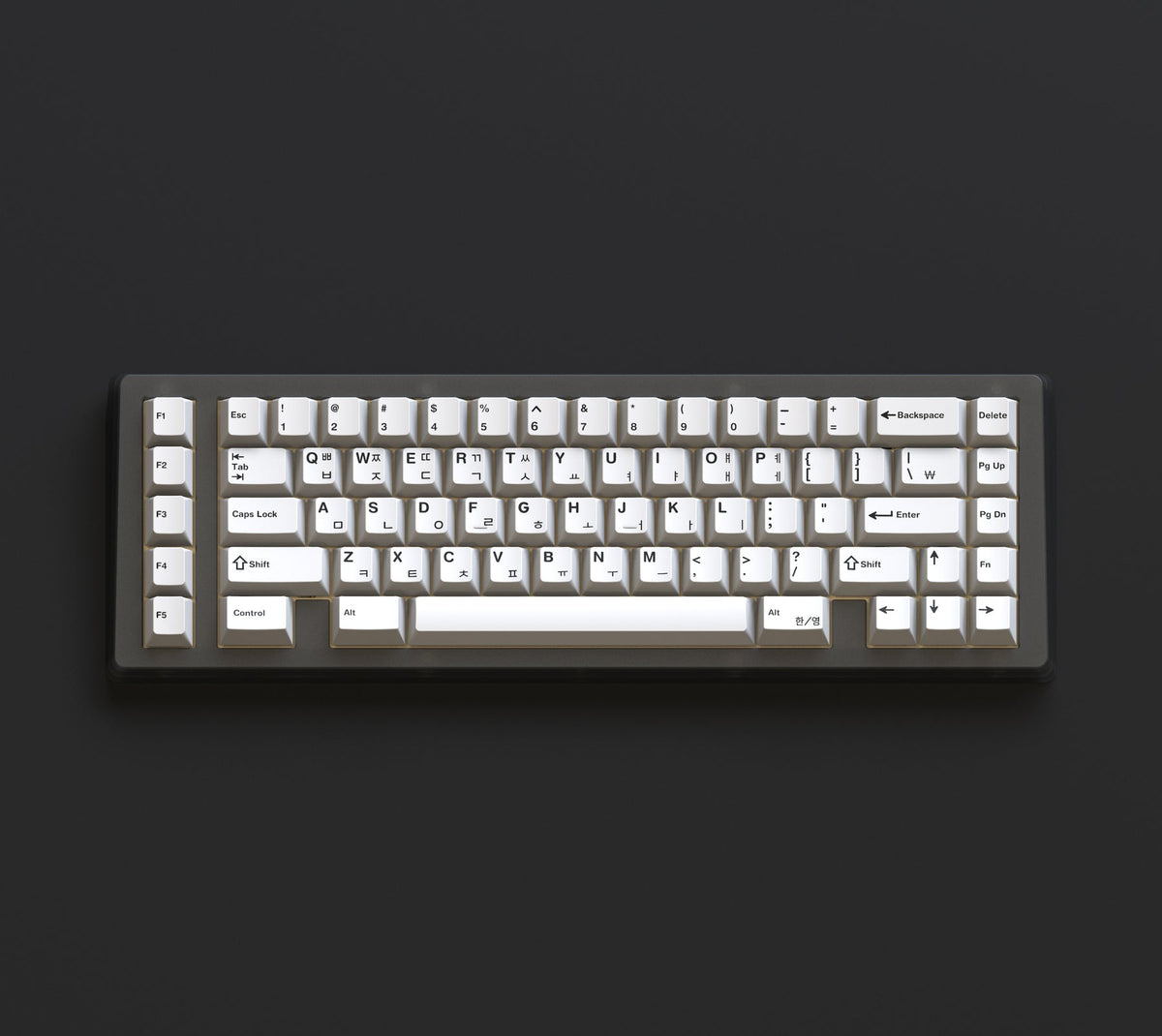 GMK CYL WoB and BoW Hangul R2 Keycaps