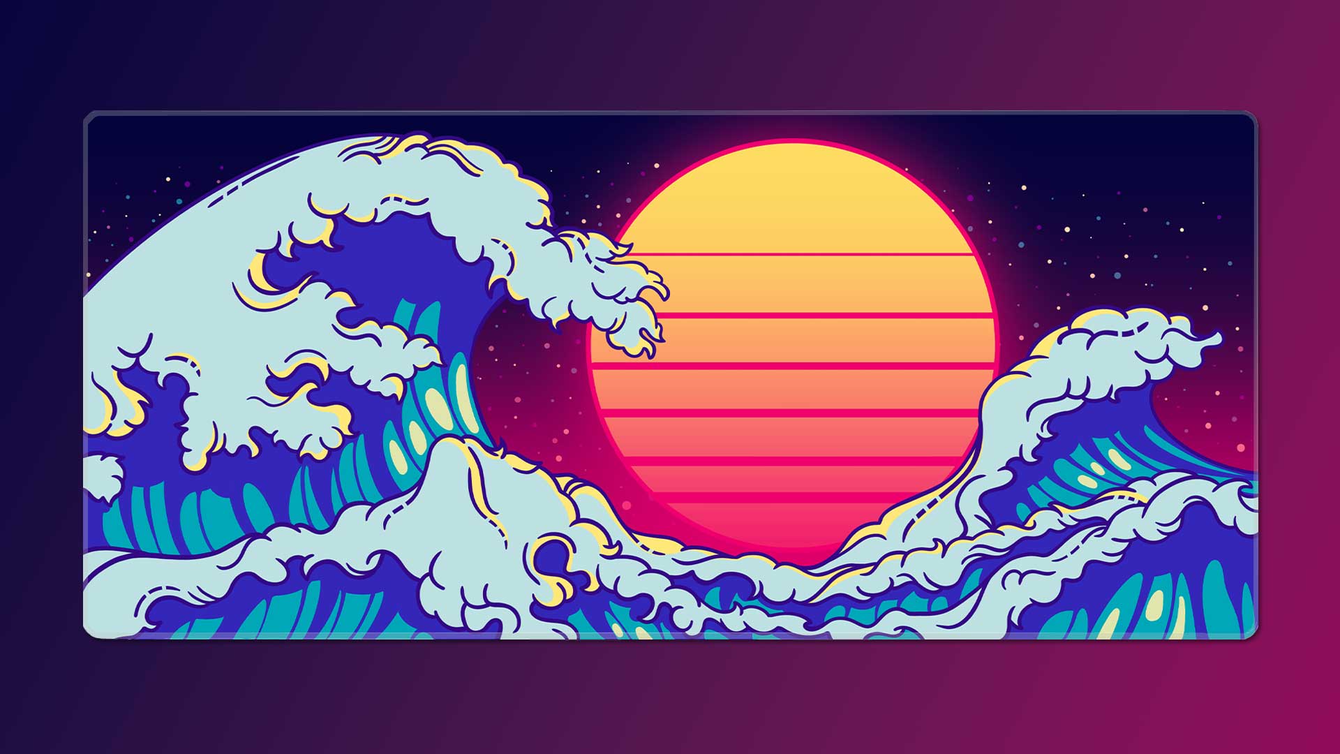 Great Retro Wave Deskmat
