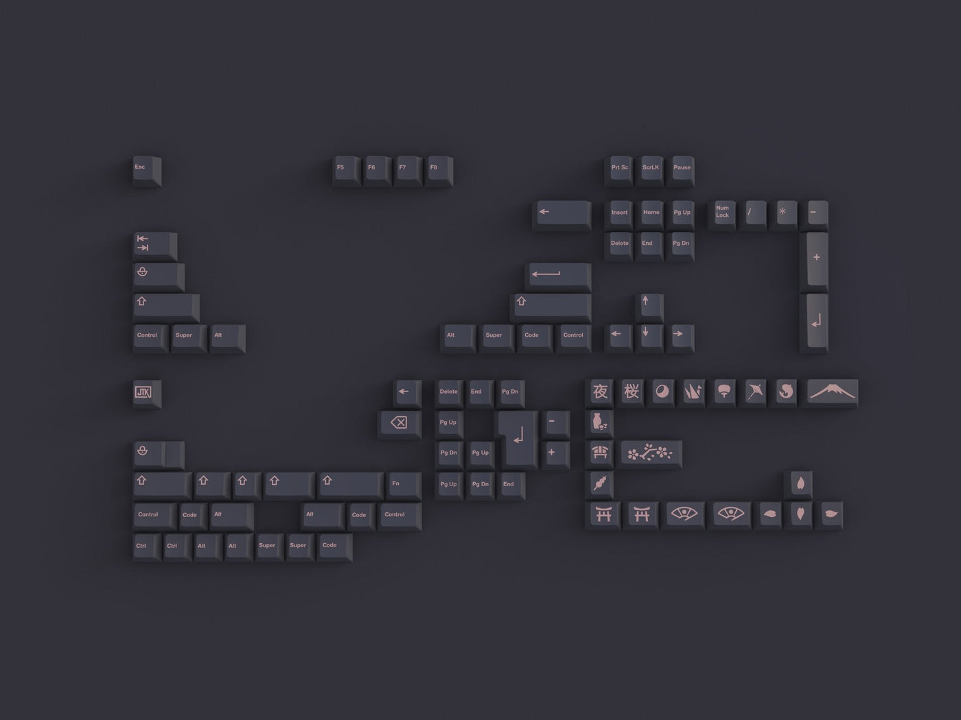 JTK Night Sakura Keycaps